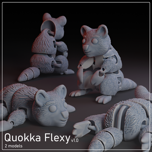 🧸 Quokka Flexy Toy・Free STL File for 3D printing・Cults