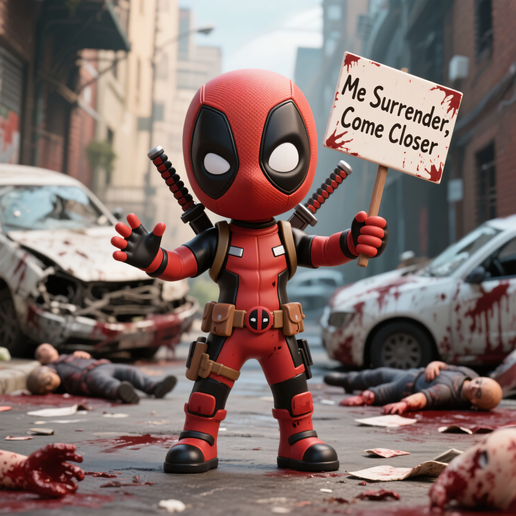 🦸 Deadpool Chibi 2・ STL File for 3D printing・Cults