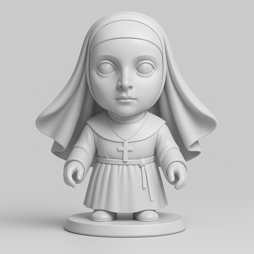 👾 The Nun Chibi (Valak)・Free STL File for 3D printing・Cults