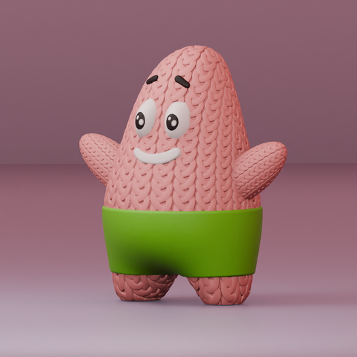 ⭐ Knitted Patrick Star spongebob squarepants・Free STL File for 3D ...