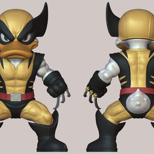 🦆 Quackverine - DONALD DUCK × WOLVERINE Fan art (no ams-multiparts/3mf ...