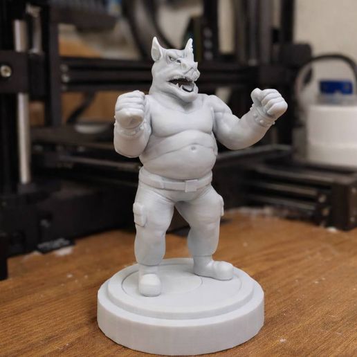🦏 Rhino - Rocksteady Style - Mutant Rhino Miniature・ STL File for 3D ...