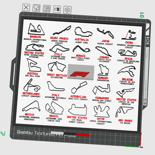 STL file F1 calendar with circuits 📅 (3MF)・Model to download and 3D ...