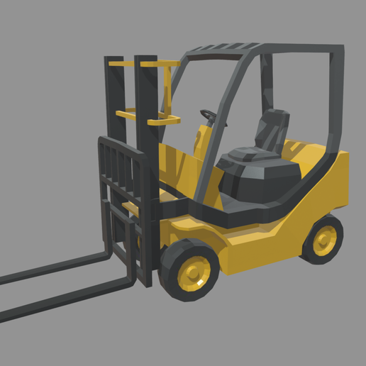 STL file Low Poly Industrial Forklift // Design 01 🚗 (OBJ)・3D printable ...