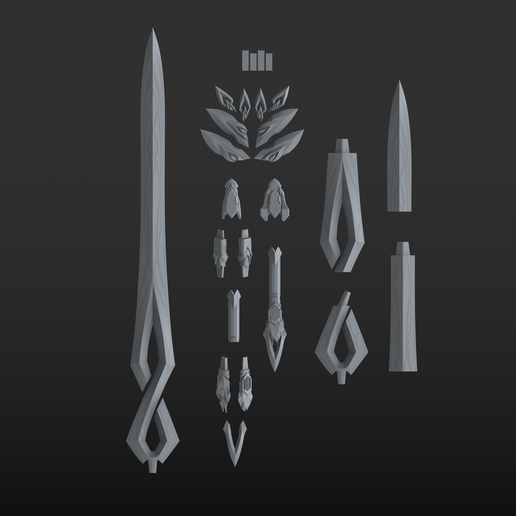 ⭐ Honkai Star Rail Firefly Sword for 3d print・ 3D File for 3D printing ...