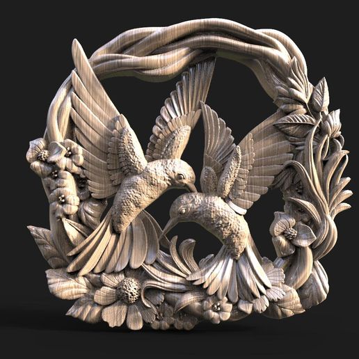 🐦 Hummingbirds CNC・ STL File for 3D printing and CNC machining - Laser ...