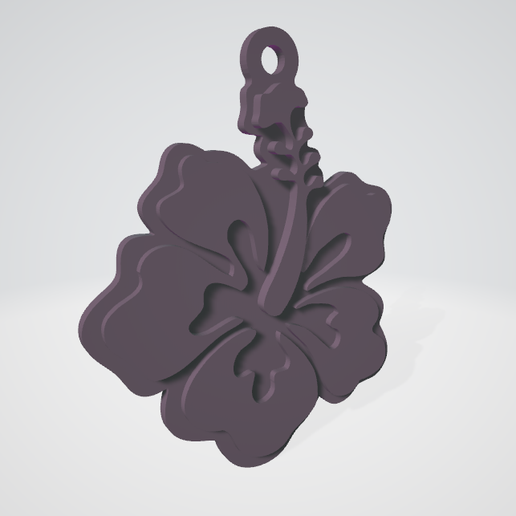 🌺 Hibiscus keychain / hibiscus keychain・ STL File for 3D printing・Cults
