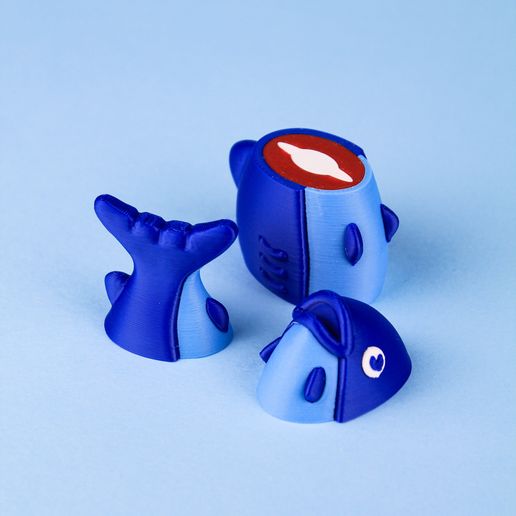 👌 Fidget toy & magnet - Fish figurine・ STL File for 3D printing・Cults