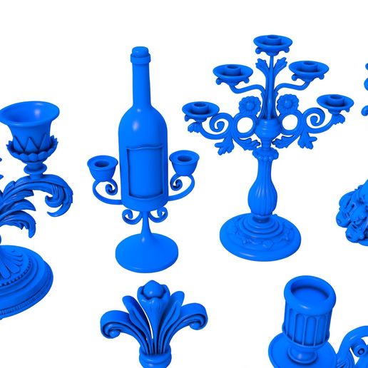 🕯️ wall candle holders / holders / Antique candlestick stl ...