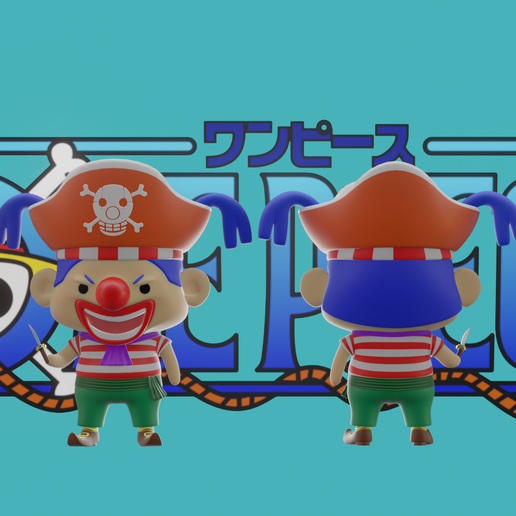 🏎️ Buggy Chibi - One Piece・ STL File for 3D printing・Cults