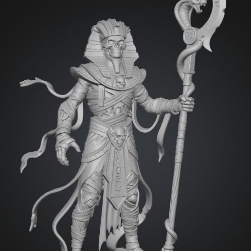 🎲 Lich Wizard・ STL File for 3D printing・Cults