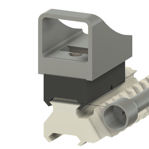 OBJ file double ris 22 mount for scope and laser, flashlight ASG 🔦 ...