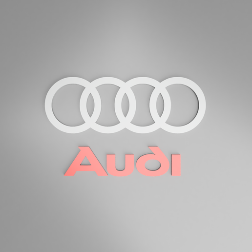 STL file Audi Logo + Stand 🚗 (3MF)・3D printing model to download・Cults