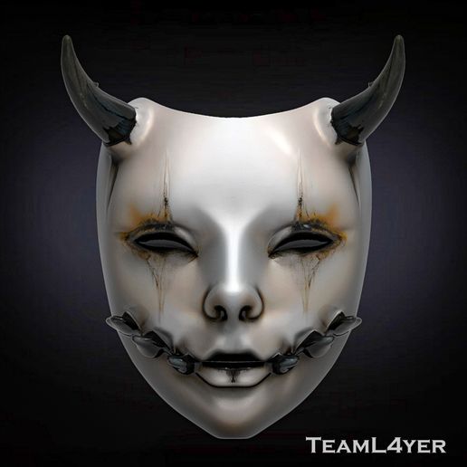 🎭 Geisha Mask Japanese Tradition Mask Cosplay 2・ OBJ File for 3D ...