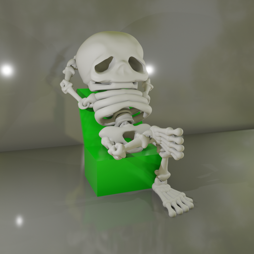 💀 cute skeleton・ STL File for ・Cults