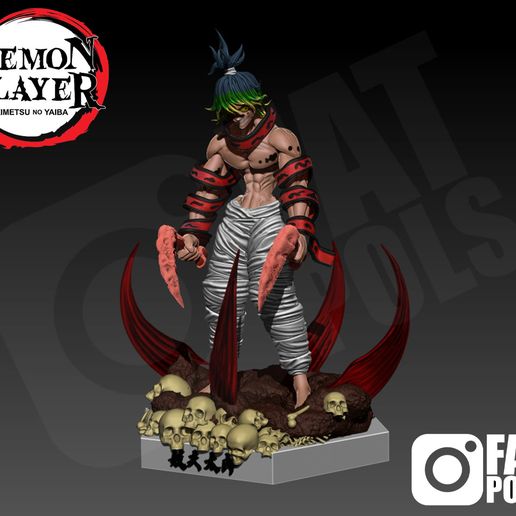 🎨 Demon Slayer - Gyutaro figure・ STL File for ・Cults