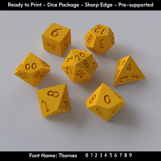 🎲 Dice Masters – Ready to Print - 7 Piece Set – Presupported STL Files ...