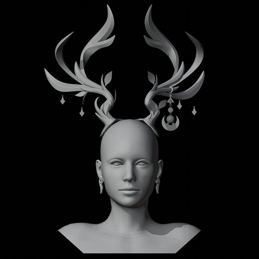 🤘 Lauma - Horns and Earrings - Genshin Impact Cosplay prop・ 3D File for ...