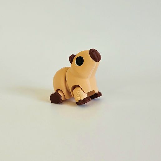 🗝️ Capybara-print in place-articulated・ 3D File for 3D printing・Cults