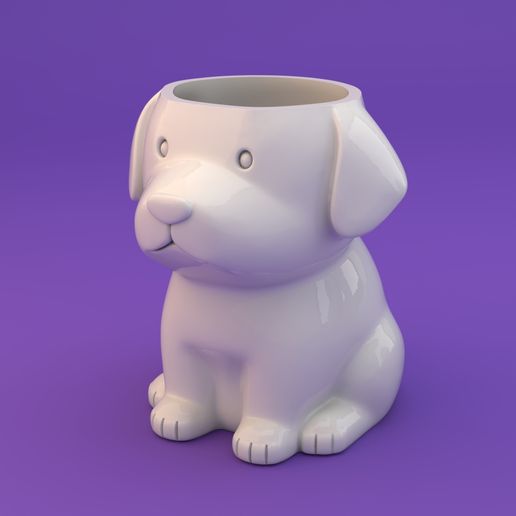 🪴 Puppy Planter – Adorable Dog-Shaped Pot for Small Plants・ STL File ...