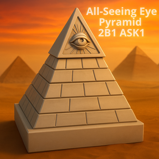 👁️ ∴ All-Seeing Eye Pyramid 3d - Masonic Monument STL 2B1ASK1 FREEMASON ...