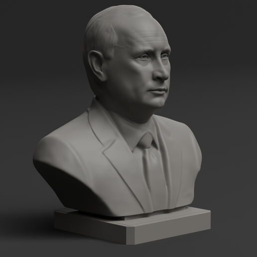 👤 Vladimir Putin Bust - 3D Printable Model | Classic Formal Suit ...