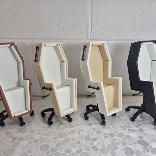 Coffin Desk Chair 💀・ STL File for 3D printing・Cults