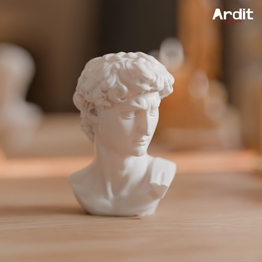 👤 Bust of David・ STL File for 3D printing・Cults