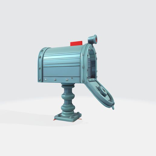 📫 Retro Futuristic Metal Mailbox・ 3D File for 3D printing, CNC ...