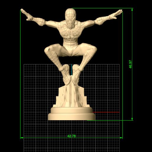 🕷️ spider man statue・ STL File for ・Cults