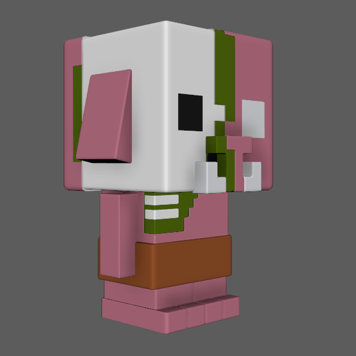 🧟 Minecraft Zombified Piglin Minifigure・ STL File for 3D printing・Cults