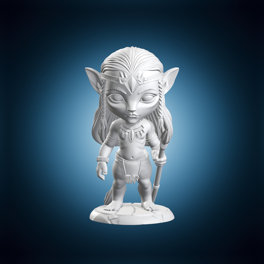 👽 Minifigura inspirada en Avatar de la guerrera Chibi Navi・Archivo 3D ...
