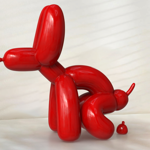 🎈 Pooping Balloon Dog・ STL File for 3D printing・Cults