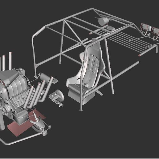 STL file Drag Engine + Roll Bar 🚗 ・3D printer design to download・Cults