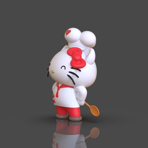 👋 Sanrio: Hello kitty chef・ 3D File for 3D printing・Cults