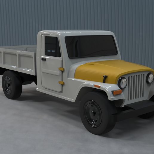 🚗 Mahindra Bolero Pikup (2002) | 1:32 Scale STL Model for 3D Printing ...