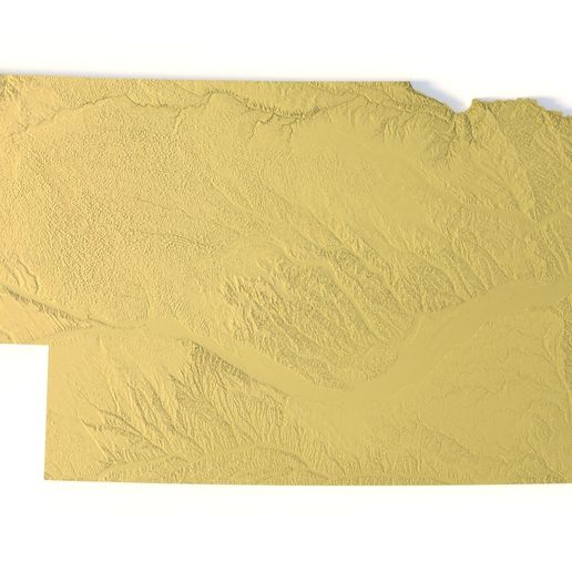 Archivo 3D Nebraska Topographic Map – 3D Model for 3D Printing & CNC ...