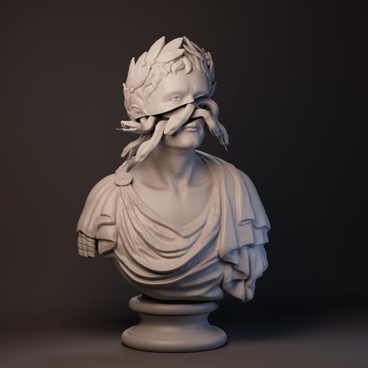 👤 Caesar Augustus Printable Bust・ 3D File for ・Cults