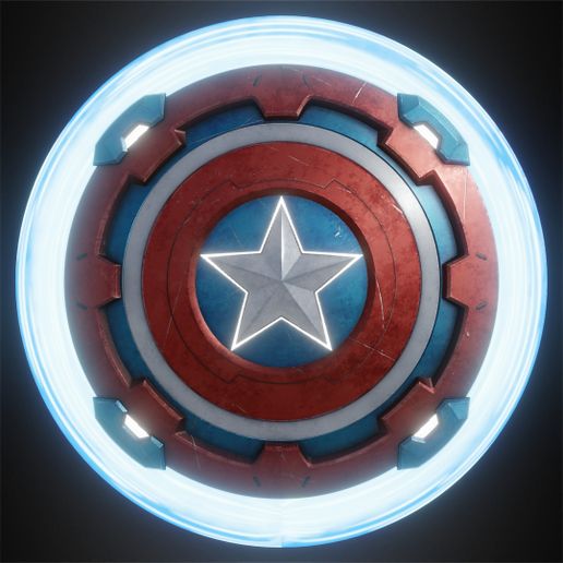 🛡️ Marvel Rivals Captain America Vibranium Shield for Cosplay・ STL File ...