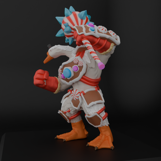🎄 Christmas Candy Goose Monster Barbarian of Doom・Free 3D File for 3D ...