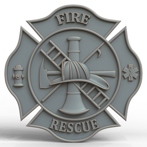 📁 3D Model STL File for CNC Router Laser & 3D Printer 0653. Firefighter ...