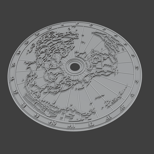 🗺️ World Clock Converter a Detailed Time Zone Wheel・ STL File for 3D ...