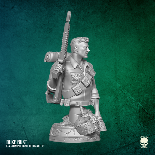 STL file Duke GI Joe Bust Fan Art 3D printable 👤 (OBJ)・3D printing ...