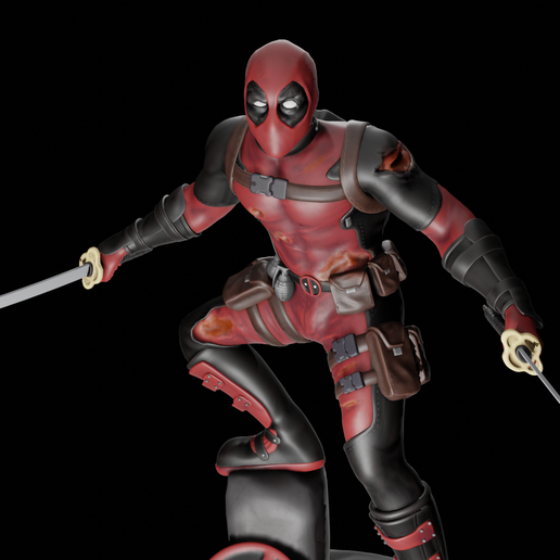 👾 Realistic Deadpool Low Poly 3D Model - Fully Textured Printable Model ...
