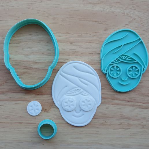 🍪 Cookie Cutter - Spa lady・ 3D File for 3D printing・Cults