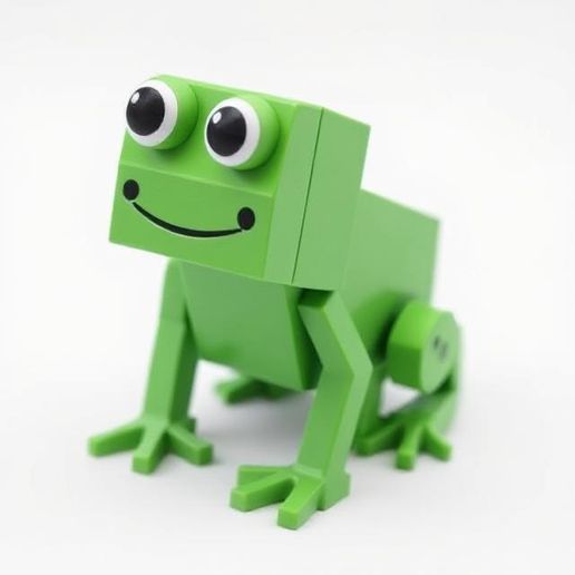 Square Frog – The Blocky Jumper 🐸🟫・ STL File for 3D printing・Cults