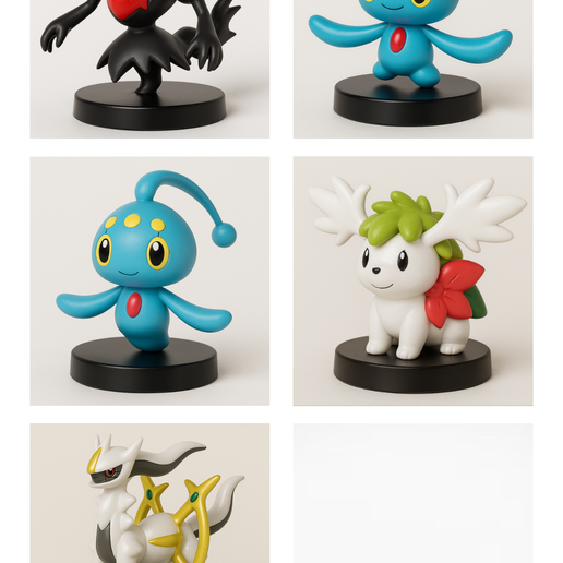 🎲 Sinnoh Mythical Pack・ STL File for 3D printing・Cults