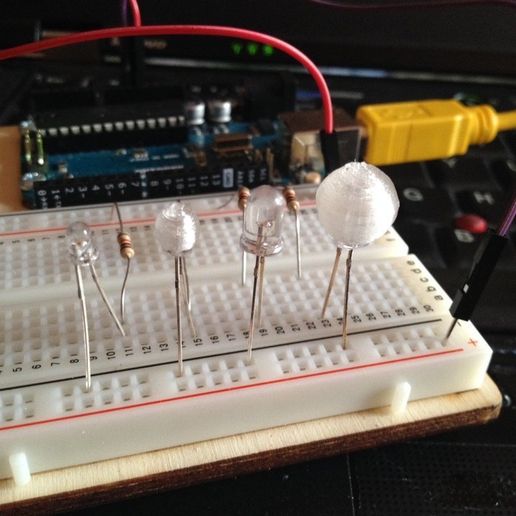 Download free STL file LED Light Diffuser (for 3mm and 5mm LEDs) • 3D ...