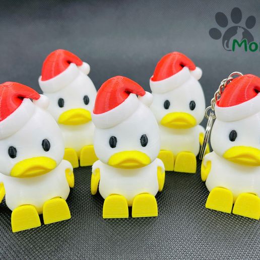 3D file ARTICULATED SANTA DUCK CREATED BY MON3D, ARTICULATED TOYS, CUTE ...