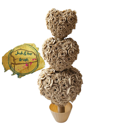 STL file Miniature valentines heart topiary plant decor 💝 ・3D printable ...